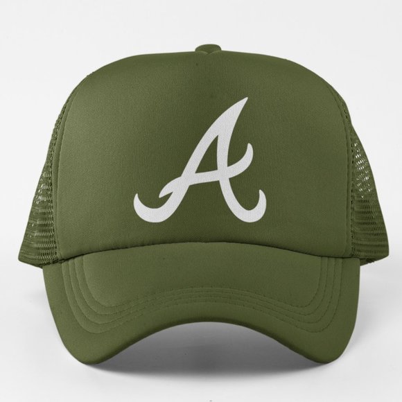 Team Fans | Accessories | New Atlanta Braves A Letter Logo Foam Trucker ...
